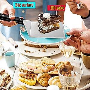 Metal Spatula Set of 2, HaSteeL Stainless Steel Large Griddle Spatulas with ABS Handle, Heavy Duty Hamburger Turner Pancake Flipper Great for Teppanyaki Flat Top BBQ Cooking, Dishwasher Safe & 2 Hooks