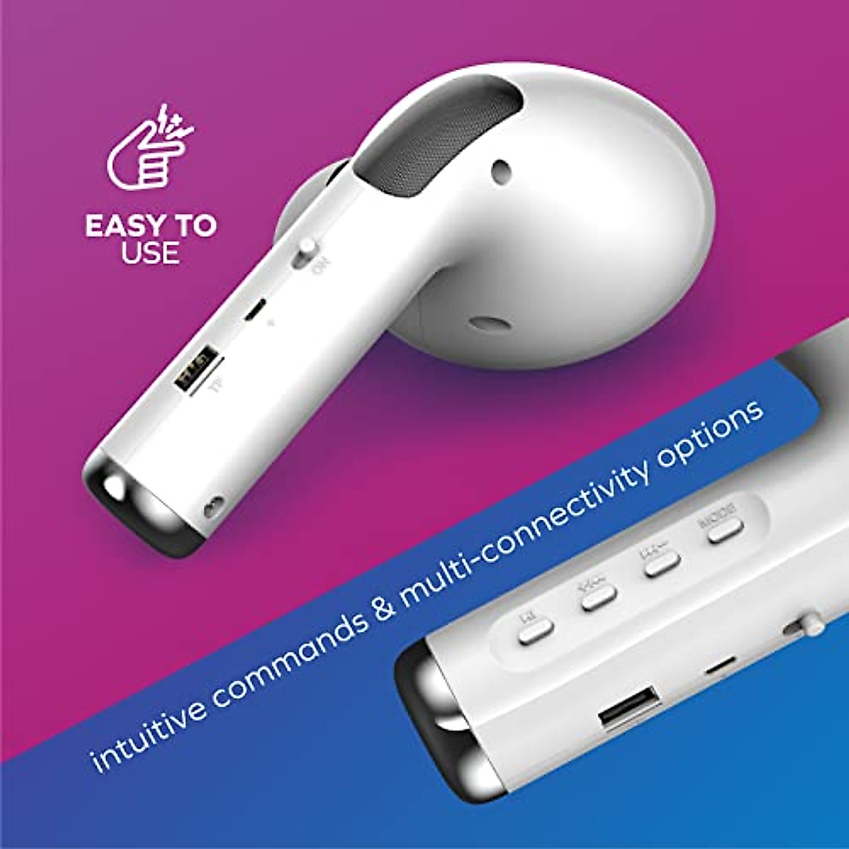 Coby True Wireless Speaker Bluetooth Speaker, 3 Watts, Hi-Quality Sound & Bass, 49 Ft Wireless Range, Play 2 More Speakers Together, Bluetooth Speakers