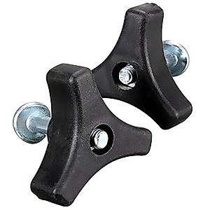 Triangle Knob Handle, Universal Lawnmowers Handle Wing Nut and Bolt, Wing Nut and Bolt Power Equipment Part, Power Equipment Part Garden Tools for Lawn Mower Machine(Size:2sets)