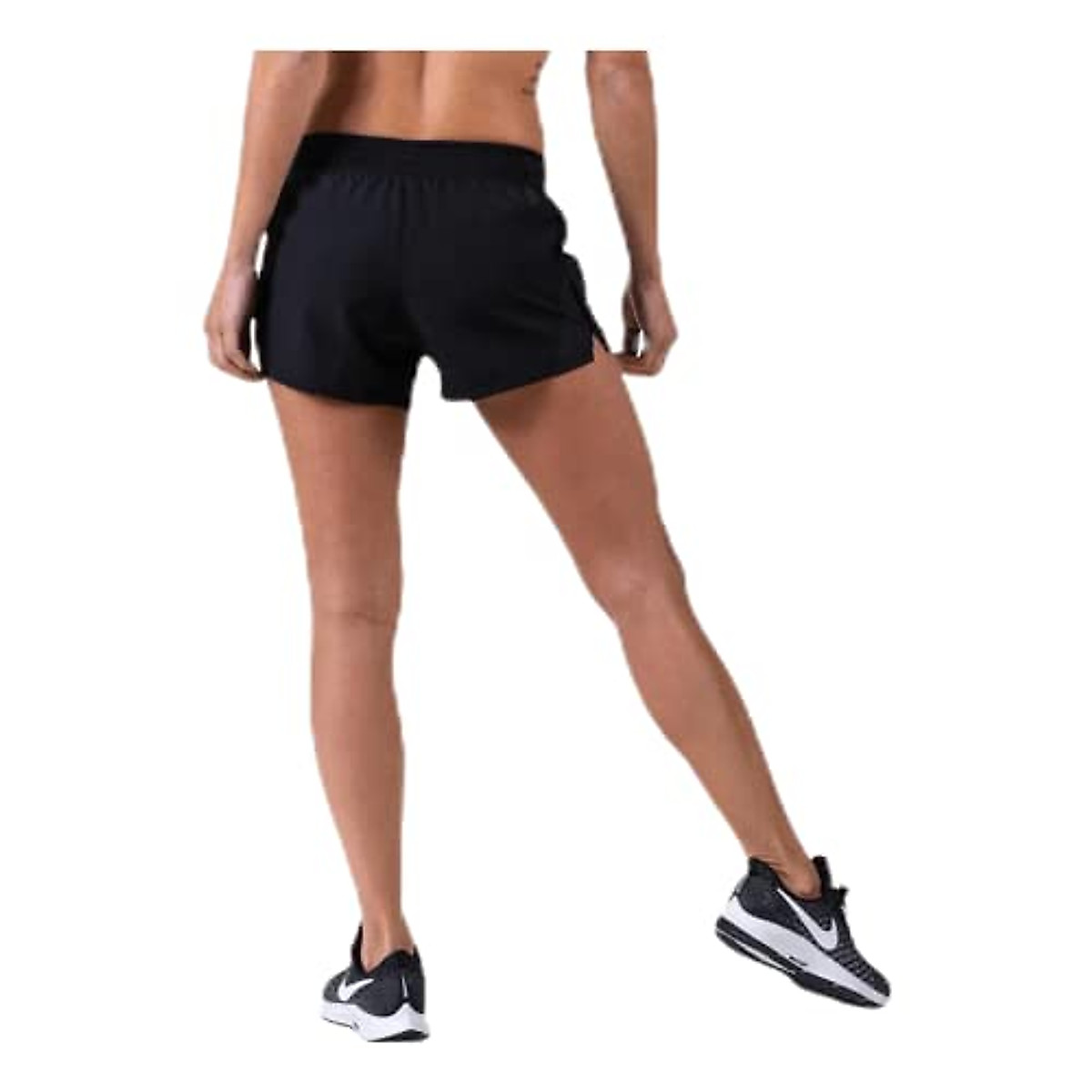 NIKE Women's 10K Running Shorts, Black/Black/Black/Wolf Grey, Large