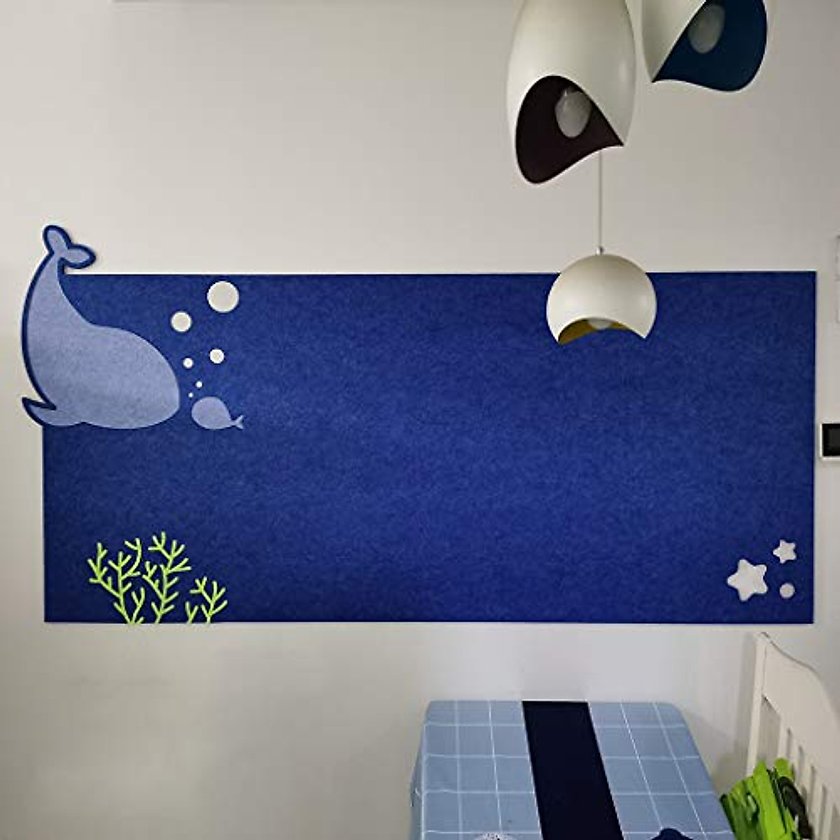 Creative Dolphin Wall Stickers, Children's Room Felt Photo Wall, Kindergarten Works Cork Board Display Board