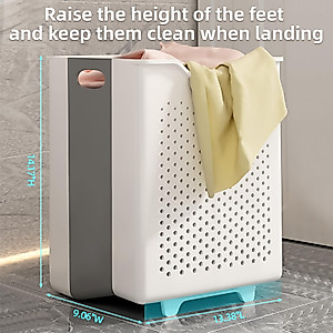 Laundry Basket Collapsible Hanging Laundry Hamper Bag Dirty Clothes Organizer Plastic Laundry Sorter （2 Pack）