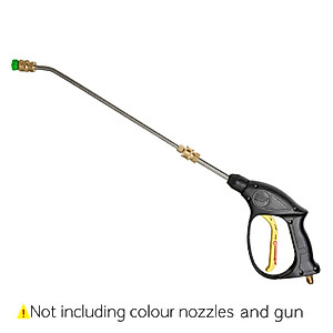 Sooprinse Washer Extension Gutter Cleaner Attachment Accessory,High Pressure Washer Gutter Rod for Lance/Wand 1/4 Inch Quick Connect,30 Degrees Curved Rod,14 inch