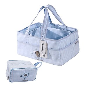 BLOOMSTAR Diaper caddy Baby Diaper Caddy Organizer Nursery Storage Bin Portable Holder Basket for Car |Gift Diapper Handbag