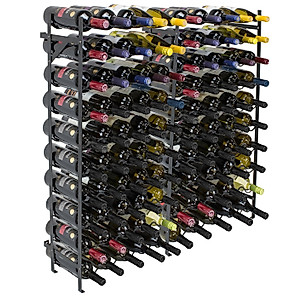 Sorbus Wine Rack Free Standing Floor Stand - Racks Hold 75 Bottles of Your Favorite Wine - Large Capacity Elegant Wine Storage for Any Bar, Wine Cellar, Kitchen, Dining Room, etc (100 Bottles)