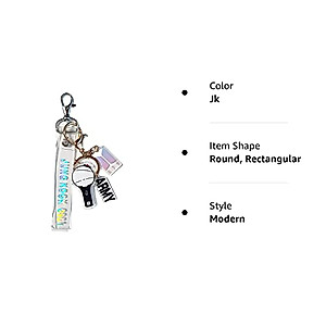 Keychain for B-TS Set(2 PCS) Signature Merchandise Army Bomb Key Ring & Bangtanboys Name Keychain Army Gift Merch (JK)