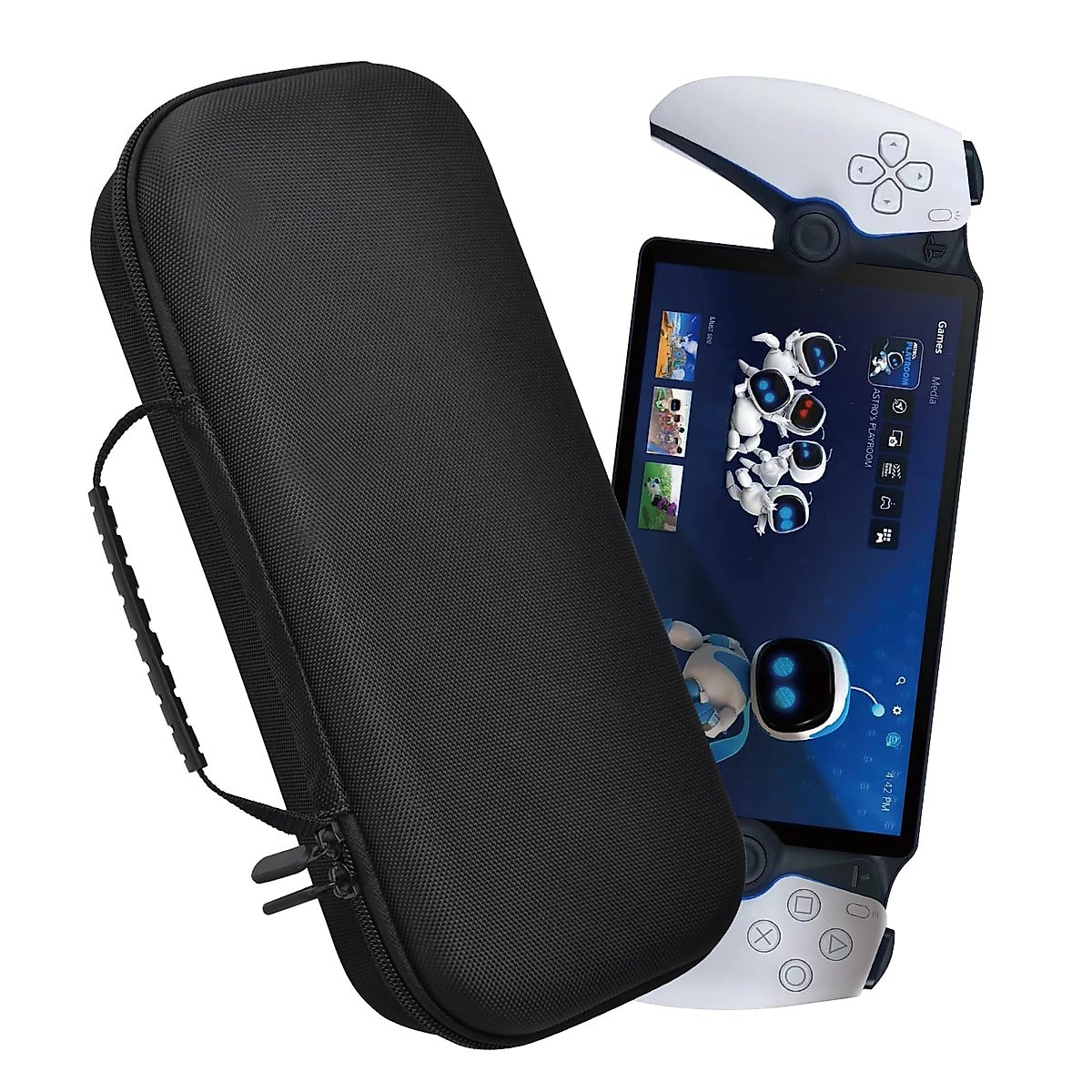 Hounyoln Case for PlayStation Portal Remote Player, Carry Bag Fits PlayStation Portal Remote PS5 -Built-in Stand Design / Shockproof Anti-Scratch (Black)