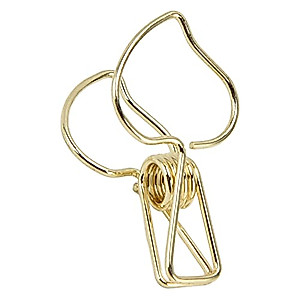 Clothes Drying Clip, 20Pcs Multifunctional Strong Hollow Spring Clip Clothes Pins for Outdoor Clothesline Home Kitchen Travel Office Decor(Gold)