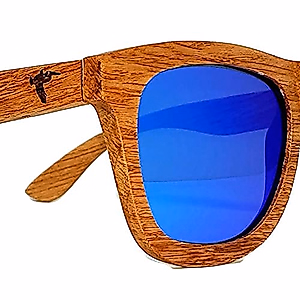 Pelican Sunwear Wood Sunglasses | Polarized | Vintage Wooden Frame | 100% UVA/UVB Protection | Bamboo Case | Men Women