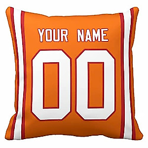 ANTKING Tampa Throw Pillow Custom Any Name and Number for Men Youth Boy Gift 16" x 16", 18" x 18"
