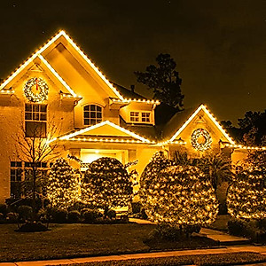 JMEXSUSS 168FT 600 LED Christmas Lights Outdoor Waterproof 8 Modes Indoor Christmas String Lights Warm White Christmas Tree Lights Plug in for Room Bedroom Wedding Party Holiday Decorations.