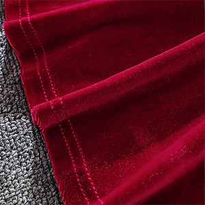 Baby Girls Cute Dress Toddler Kids Christmas Winter Long Sleeve Santa Reindeer Striped Fashion Dress Clothes(Red,3-4 Years)