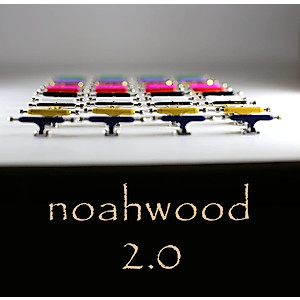 NOAHWOOD Wooden PRO 9.0 Fingerboard Complete (Noah Team 9.0 short nose short tail) Hand Made(Deck +34mm Prince Silvery Trucks)(+NW PRO Wheels ii) Set