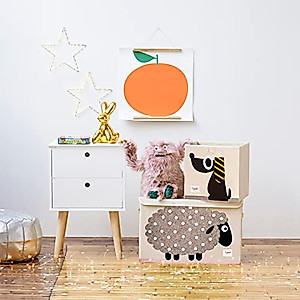 3 Sprouts Kids Toy Chest - Storage Trunk for Boys and Girls Room - Sheep