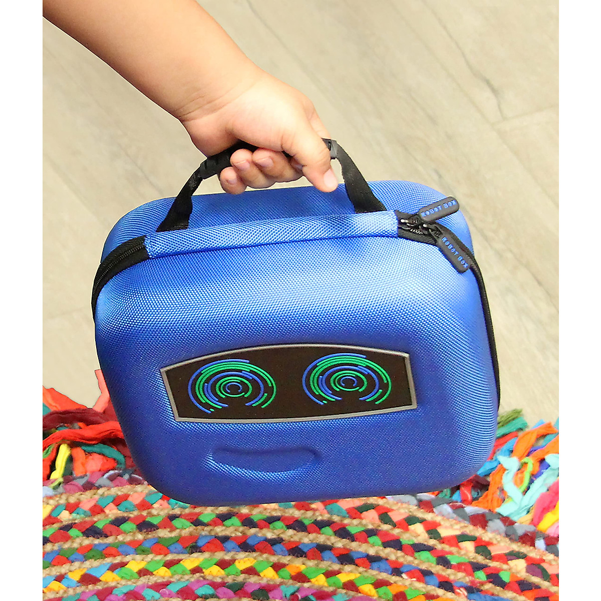 CASEMATIX Blue Toy Case Compatible with 4 VTech KidiGo NexTag Game System Arm Units and Accessories - Includes Travel Case Only