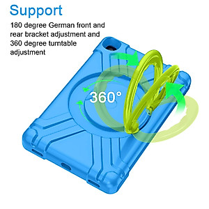 Stand Tablet Cover Kids Tablet Cover Compatible with Samsung Galaxy Tab A 10.1 T510/ T515 2019,with Folding Handle Stand, Rotating Kickstand,Heavy Duty Rugged Shockproof Protective Case Cover ( Color