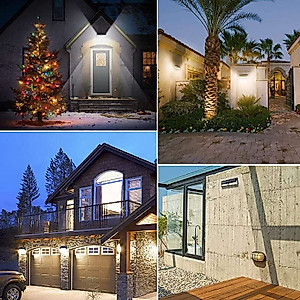 EMFYL Luopan Indoor Lighting 2pcs IP65 118LEDs 3Modes Solar Light Outdoor LED Light Outdoor Solar Lamp PIR Motion Sensor Sunlight Powered Lamp for Garden Decoration