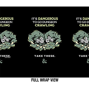 Dungeons & Dragons OFFICIAL Dangerous To Go Alone 24 oz Insulated Canteen Water Bottle, Leak Resistant, Vacuum Insulated Stainless Steel with Loop Cap