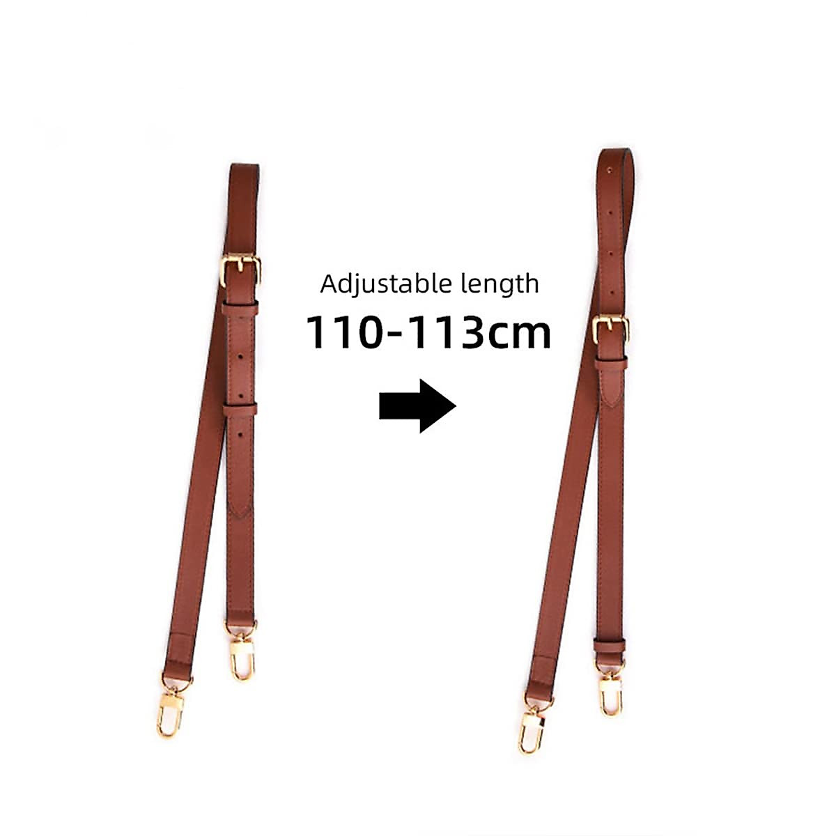 WUTA Leather Strap Replacement Genuine Leather Adjustable Crossbody Strap for Louis Vuitton Women's Crossbody Handbags Calfskin-Natural