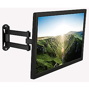 Mount-It! Small TV Monitor Wall Mount Arm | VESA Wall Mount Bracket | Fits 19 20 21 22 23 24 25 26 27 Inch Display Screens | 75 100 VESA and RV Compatible | Tilts and Swivels | Holds up to 40 Pounds