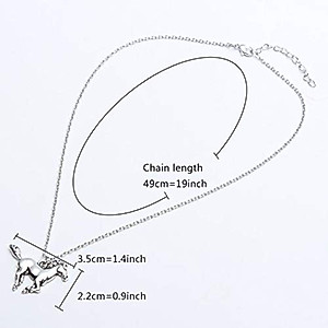 BANCHELLE Horse Pendant Horse Necklaces with Pouch Silver
