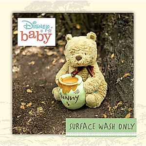 Disney Baby Winnie The Pooh Stuffed Animal Musical Gift Set Includes Classic Pooh Bear Musical Plush, Giant Lift The Flap Board Book, and Gift Book Bag (Music, Shapes, Colors, Numbers, Letters, Time)
