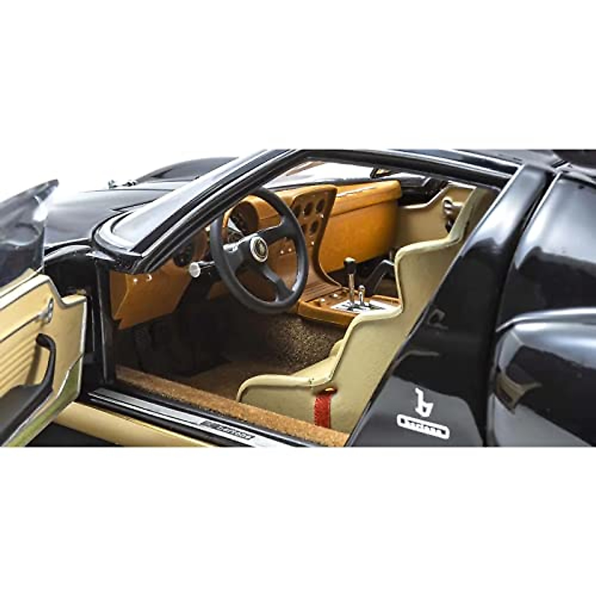 Lambo Miura SVR Black and Gold 1/18 Diecast Model Car 08319 BKG