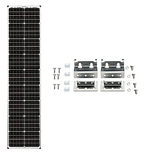 Zamp Solar Legacy Series 90-Watt “Long” Roof Mount Solar Panel Expansion Kit for Curved Roofs. Additional Solar Power for Off-Grid RV Battery Charging - KIT1010