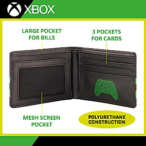 Concept One Microsoft Xbox Bifold Wallet, Slim Wallet with Decorative Tin for Men and Women, Multi