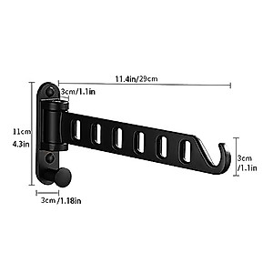 CLSMD Folding Drying Rack 180° Rotation Wall-Mounted Free Punch Clothes Pole Balcony Bathroom Indoor Outdoor Laundry Supplies