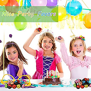 24 Pcs Ladybug Bouncy Balls Ladybug Party Favors Small Bouncing Balls 32 mm/ 1.3 Inch Ladybug Theme Rubber Balls 6 Colors Anxiety Fidget Sensory Balls for Kid Carnival Prizes Birthday Gift Bag Filling