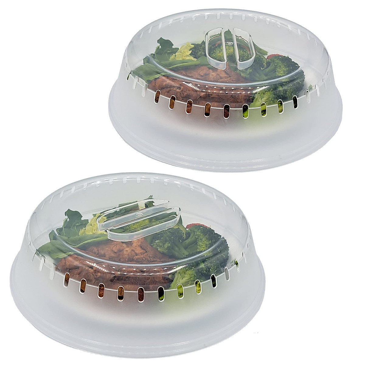 2 Pack Microware Food Cover, Microwave Food Cover Splatter, 10.5 x 10.5 x 2.625 Inch