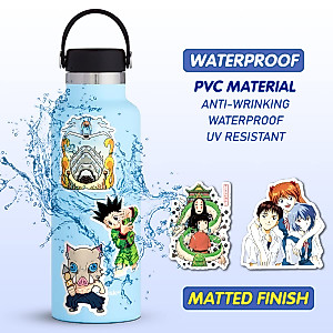 200PCS Anime Stickers Mixed Pack,Trendy Various Manga Stickers Vinyl Decals for Hydroflask Water Bottles Book MacBook Laptop Phone Case
