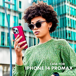 KNG [4 in 1 for iPhone 14 Pro Max [Premium Silicone Case]-Shockproof-[Anti-Scratch Microfiber Lining], 2 Pcs Tempered Glass Screen Protector & 1 Pcs Camera Lens Protector