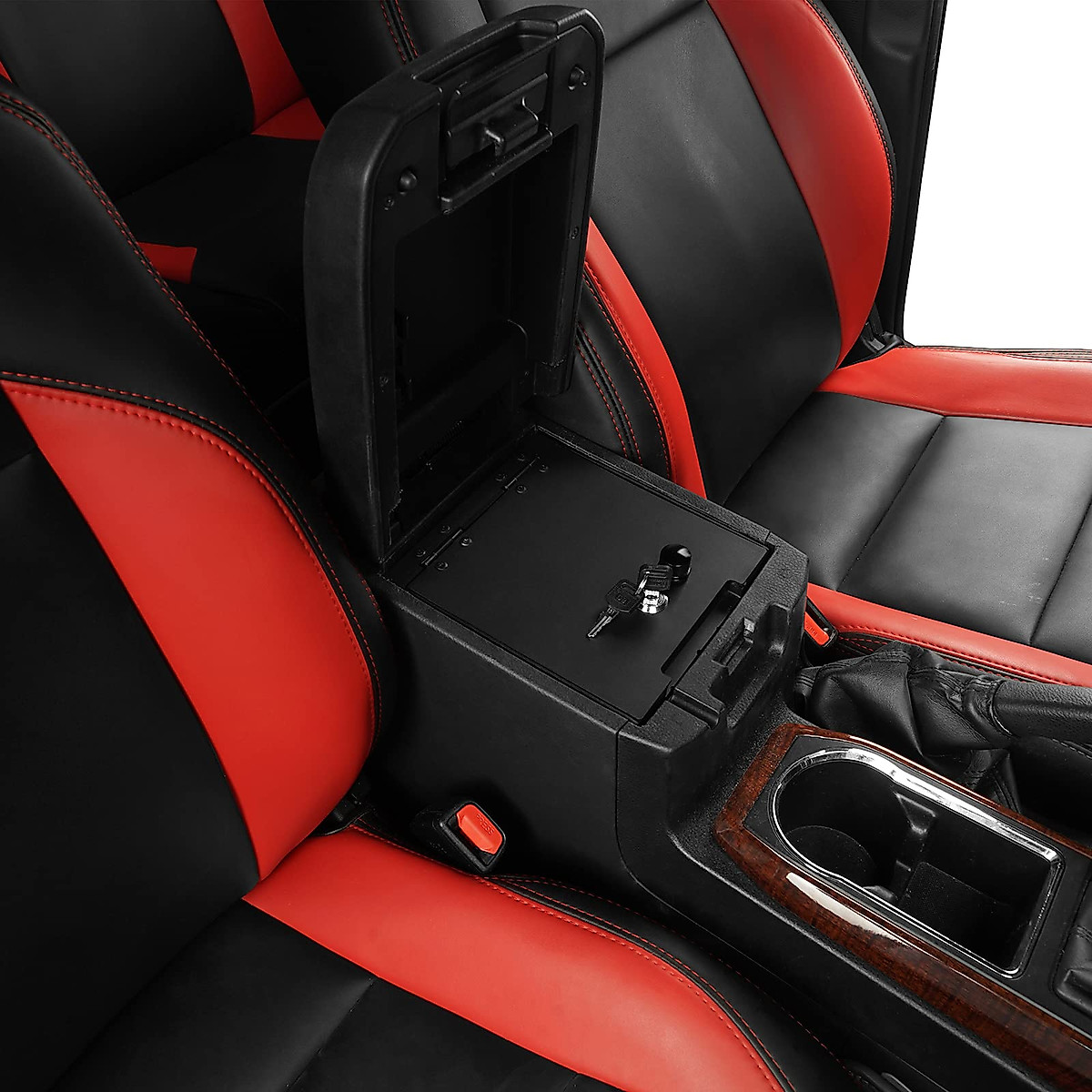 Hooke Road Tacoma Console Storage Safe Lockbox Compatible with Toyota Tacoma 16-23 3rd Gen Pickup Truck