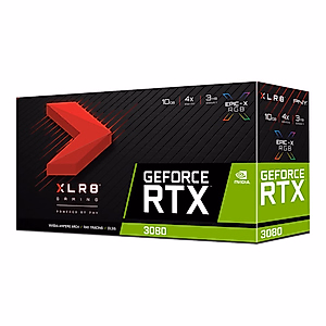 PNY GeForce RTX™ 3080 10GB XLR8 Gaming Uprising Epic-X RGB™ Triple Fan Graphics Card LHR