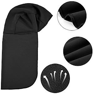 2 Packs Cooling Skull Cap Elastic Sun Shade Hat Neck (Black)