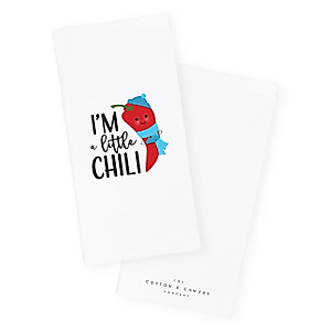 The Cotton & Canvas Co. I'm A Little Chili Soft and Absorbent Kitchen Tea Towel, Flour Sack Towel and Dish Cloth