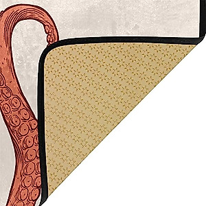 SLHKPNS Kitchen Mat Red Octopus Tentacles Non-Slip Kitchen Rugs Comfort Runner Doormat 39x20 Inch Soft Floor Mat for Home Decor