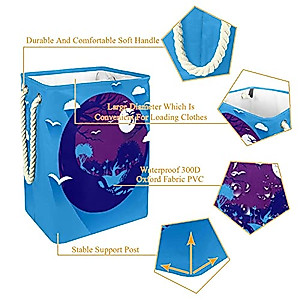 Laundry Hamper Swamp Landscape Collapsible Laundry Baskets Firm Washing Bin Clothes Storage Organization for Bathroom Bedroom Dorm