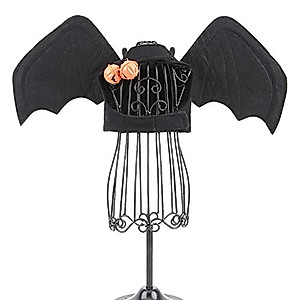 Ranphy Halloween Costumes for Small Dogs Cat Bat Harness with D Ring Puppy Bat Wings Cosplay Costume Clothes with Two Bells Pet Dress Up Accessories for Party S