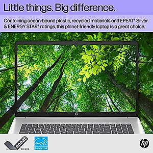HP 17 inch Laptop, HD+ Display, 12th Generation Intel Core i5-1235U, 8 GB RAM, 512 GB SSD, Intel Iris Xe Graphics, Windows 11 Home, 17-cn2099nr (2023)