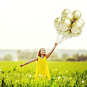 HDLJD Gold Balloons, 12 Inch Gold Metallic Latex Balloons for Happy Birthday Baby Showers Bridal Shower Wedding Party Decorations - 50PCS