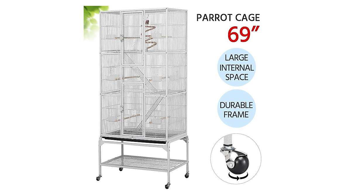 Extra Large 69-Inch Wrought Metal Animal Cage