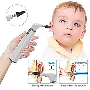 Wireless Otoscope Ear Camera with Dual View, 3.9mm 720PHD WiFi Ear Scope with 6 LED Lights for Kids and Adults, Compatible with Android and iPhone