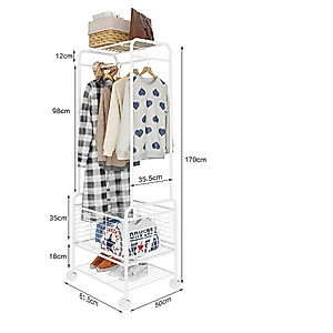 Wire Commercial Rolling Laundry Cart with hanger 2.5 Bushel Wire Laundry Basket with Wheels easy moved garment rack with basket for organize