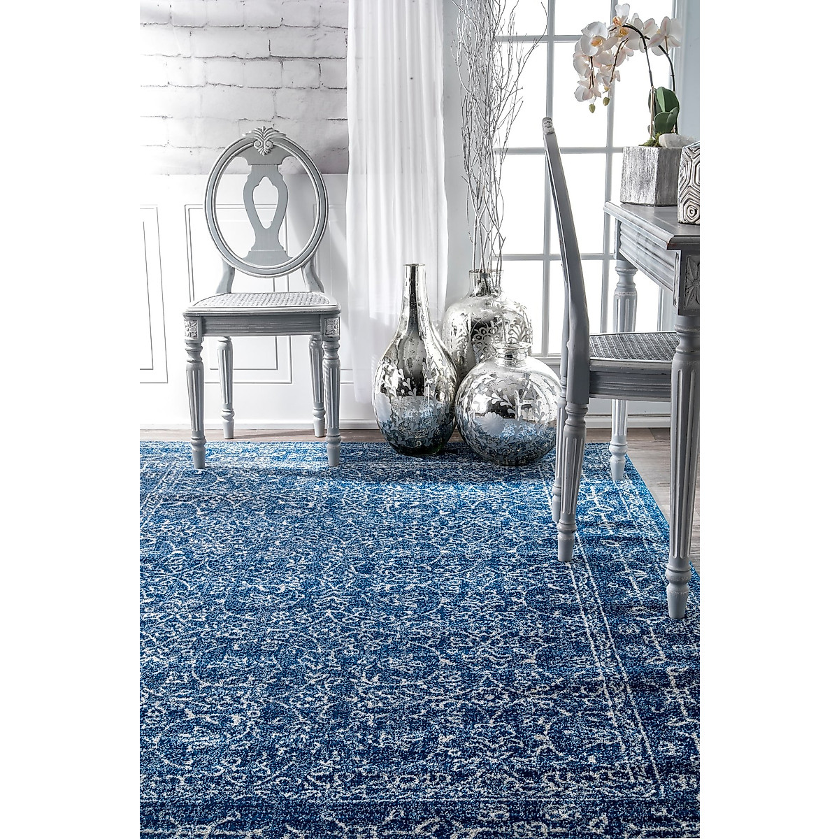 nuLOOM Vintage Waddell Area Rug, 5x7, Dark Blue