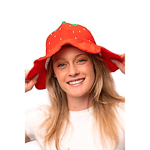 ComfyCamper Strawberry Shortcake Hat Bonnet for Women and Girls - Costume Cosplay Womens Halloween Costumes Berry Costume