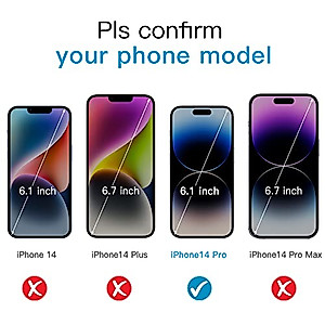 Benazcap Screen Protector for iPhone 14 pro 6.1'', Auto Dust-Elimination,Bubbles Free/Anti Scratch/9H+ Hardness Tempered Glass for iPhone 14 pro 6.1 Inch 2022, 2 Pack