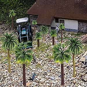 Darovly 30Pcs Palm Model Trees 1.97-3.54 inch (5-9cm) Green Palm Train Model Trees Diorama Scenery for Miniature Landscape Model Train Railways Building Decoration